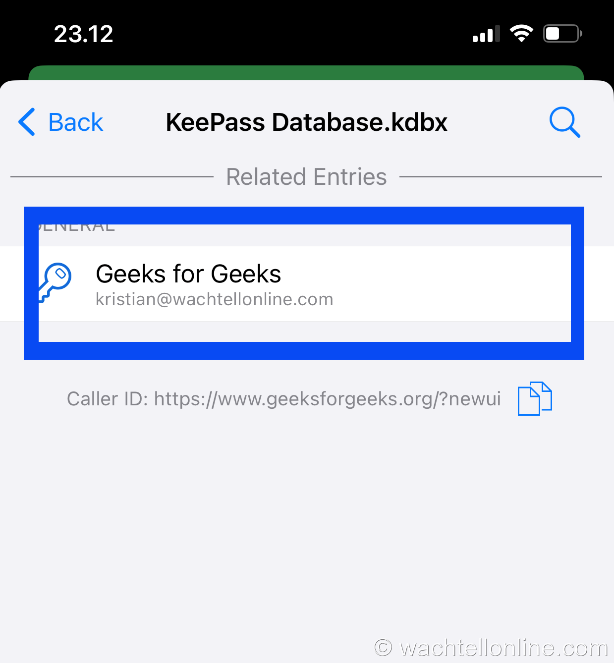 KeePass Password Safe iPhone integration - WachtellOnline