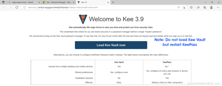 KeePass Password Safe browser integration - WachtellOnline