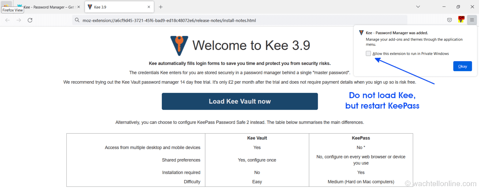 KeePass Password Safe browser integration - WachtellOnline