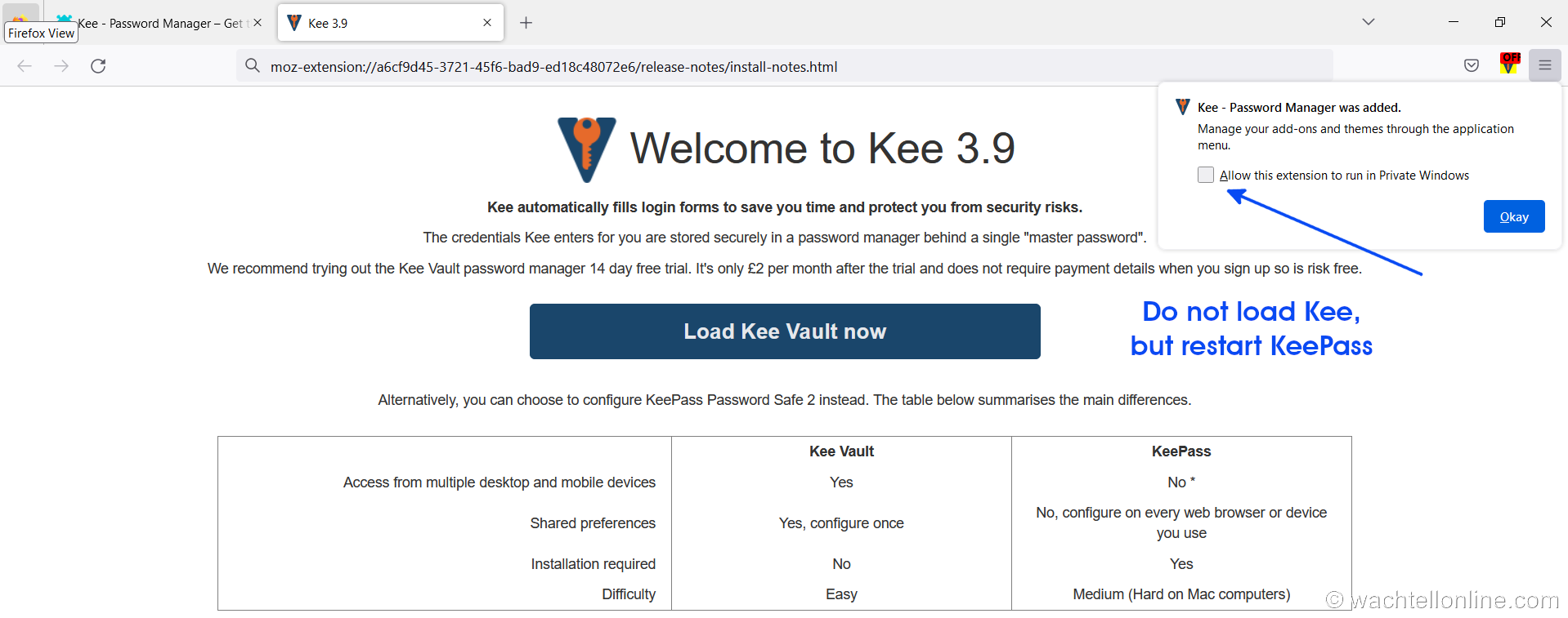 KeePass Password Safe browser integration - WachtellOnline