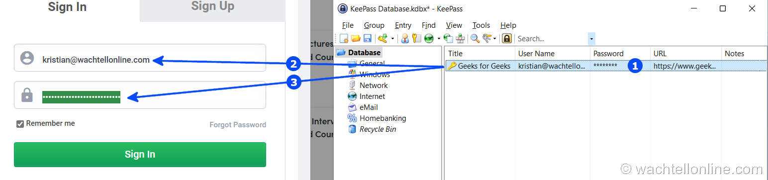 KeePass Password Safe setting up passwords - WachtellOnline